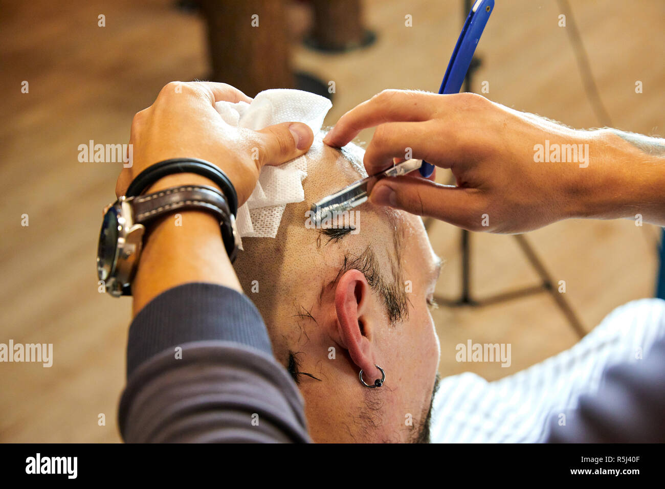 Bearded shaved head hi-res stock photography and images - Alamy