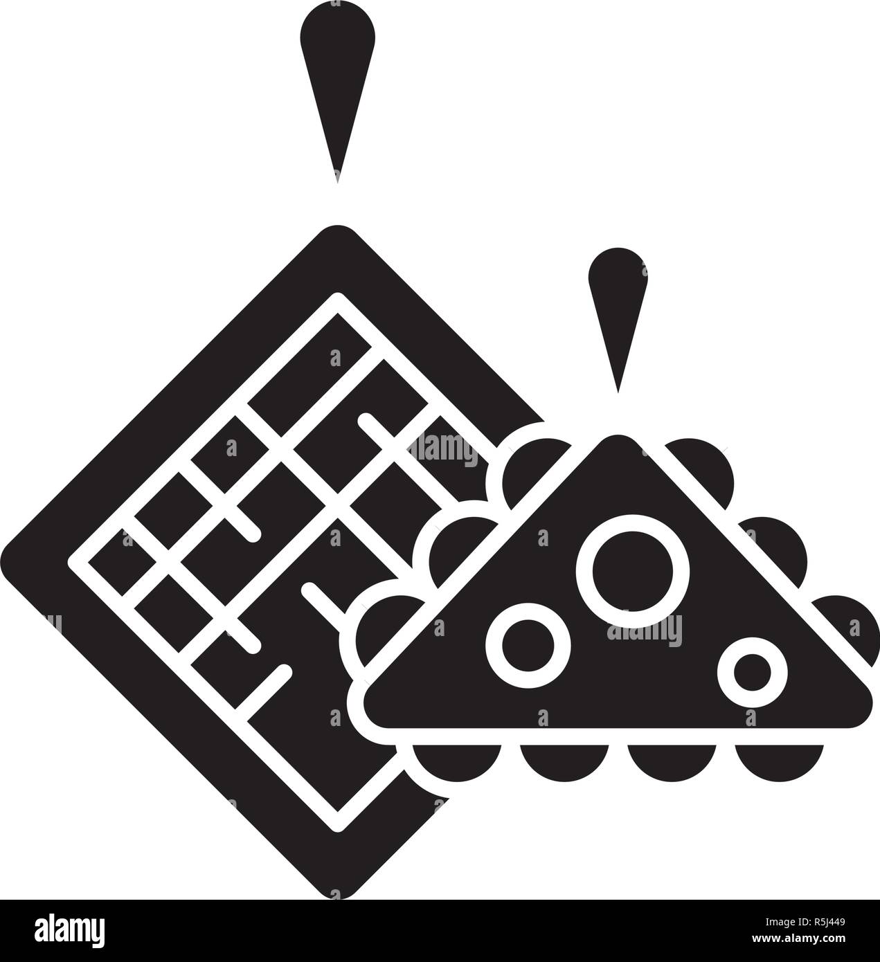 Pot holders black icon, vector sign on isolated background. Pot holders ...