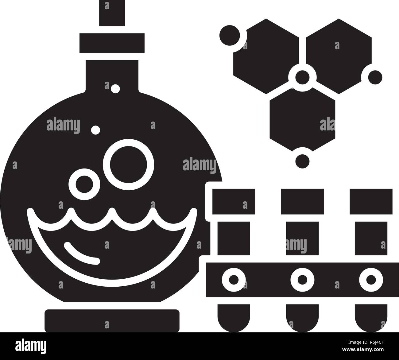 Science Methodology black icon, vector sign on isolated background ...