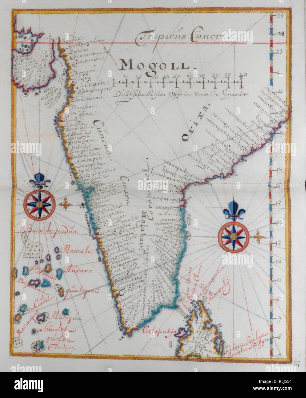 17th indian map hi-res stock photography and images - Alamy