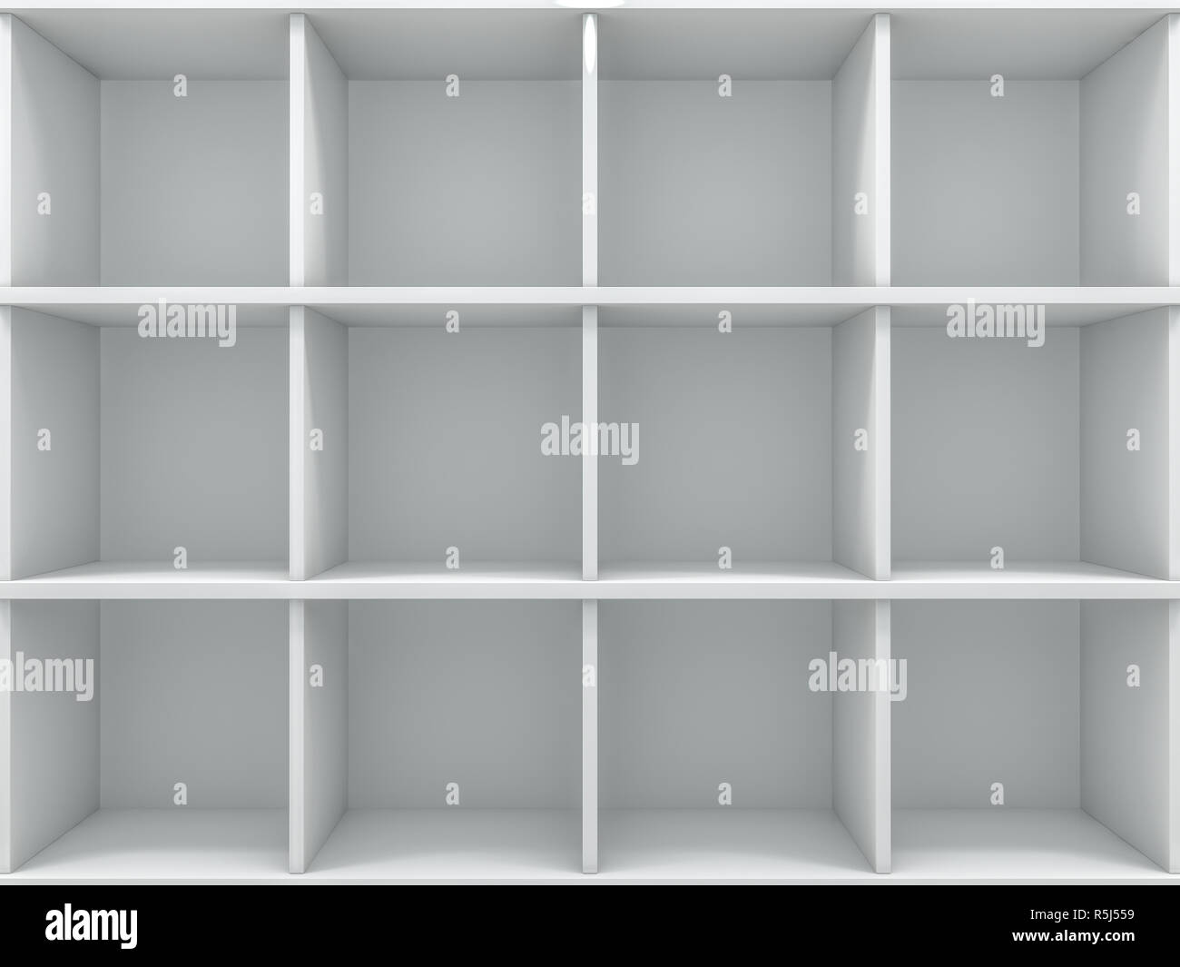 White empty closet. A cupboard with shelves. 3D rendering Stock Photo ...