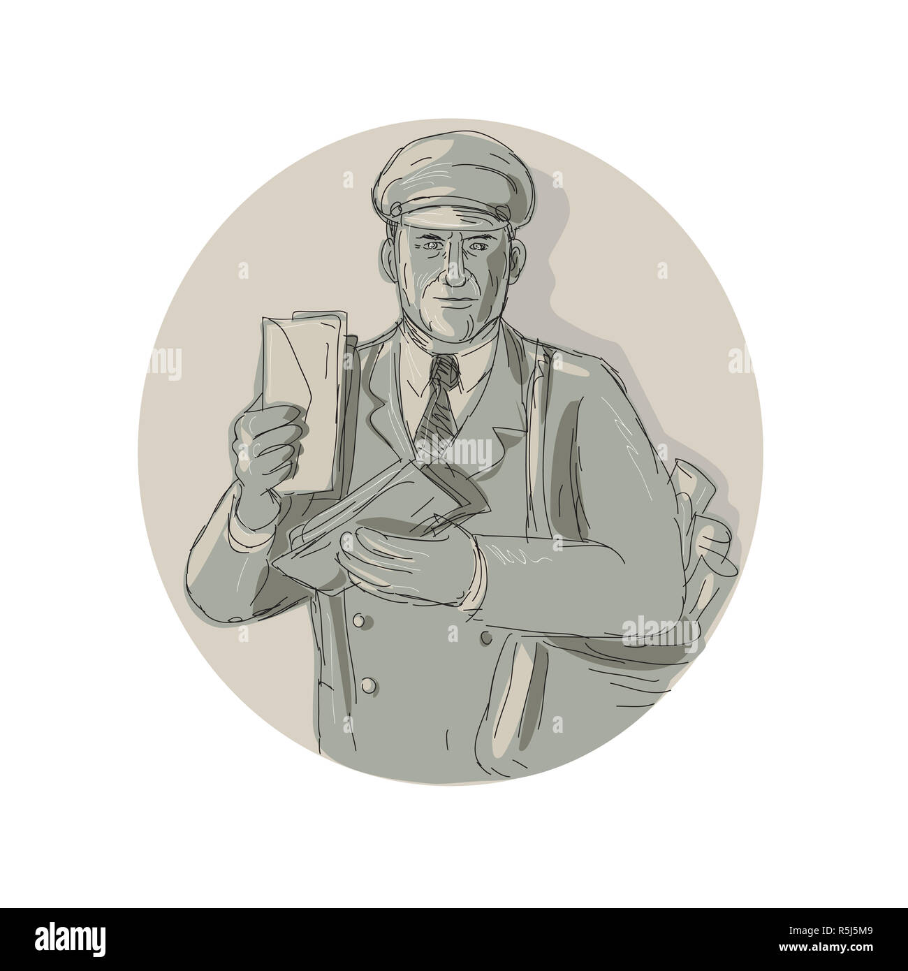 Vintage photo of postman hi-res stock photography and images - Alamy