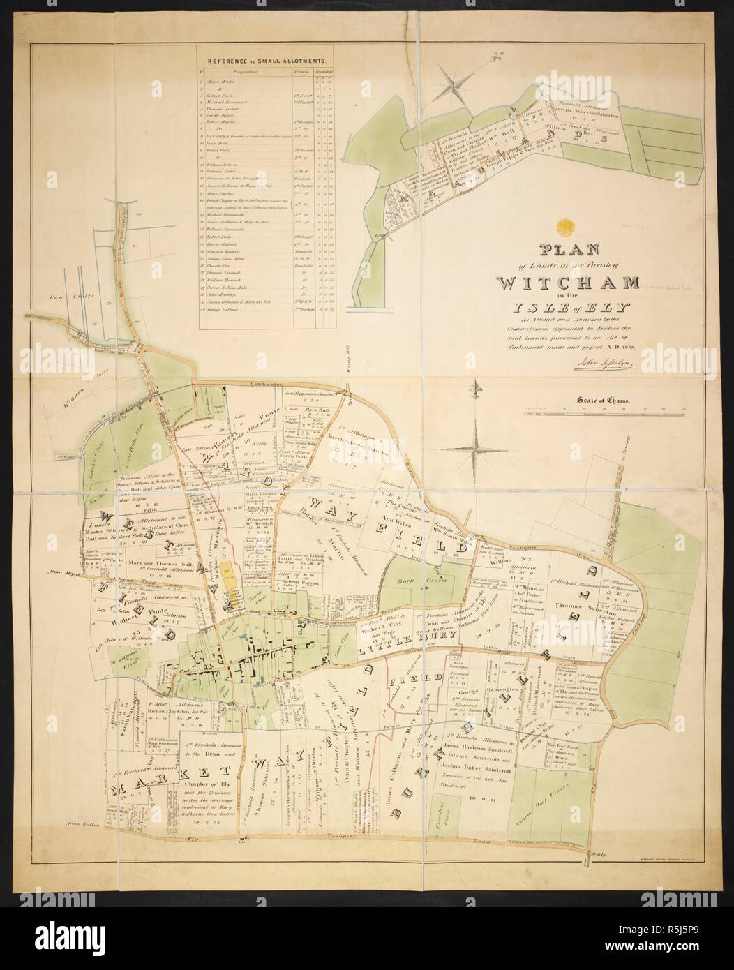 A plan of Lands in the Parish of Witcham in the Isle of Ely. Plan of ...