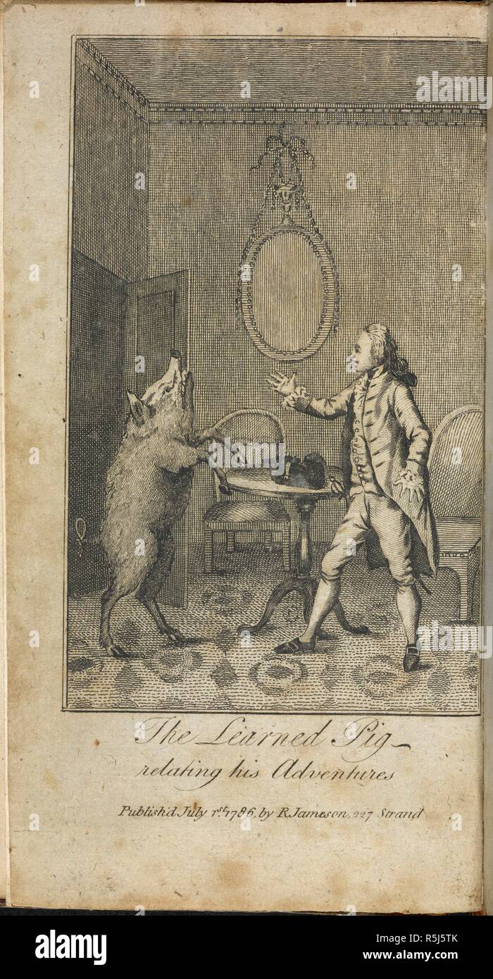 The learned pig relating his adventures. The story of the learned pig ...