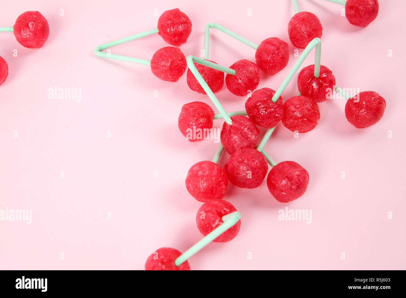 Twin Cherry Lollipops Stock Photo - Alamy