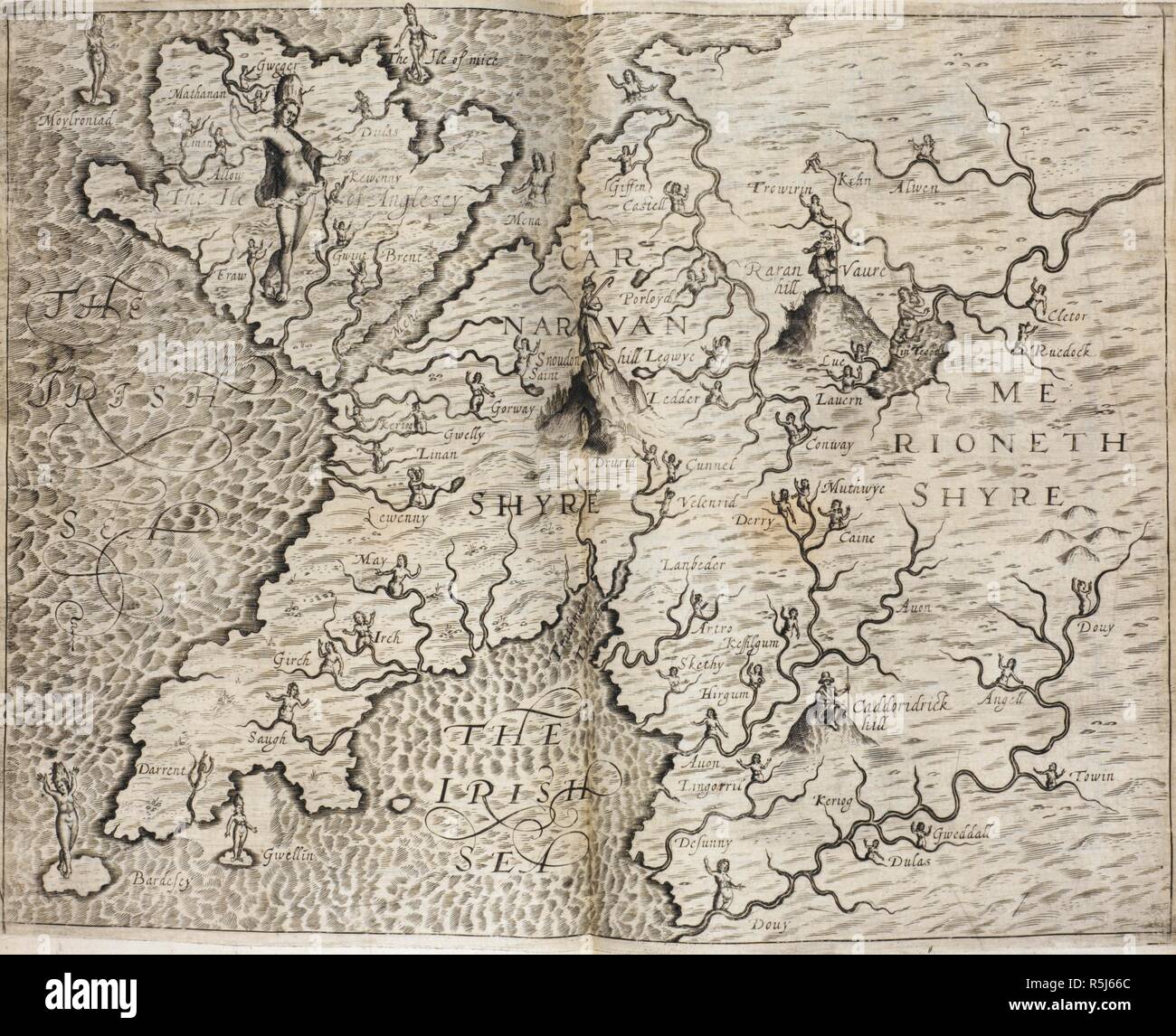 A map of Wales. A map of England and Wales, the physical features ...