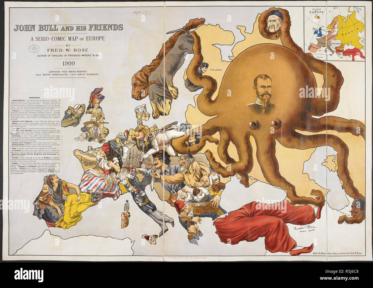 John Bull and his friends. A Serio-Comic Map of Europe. By F.W. Rose ...