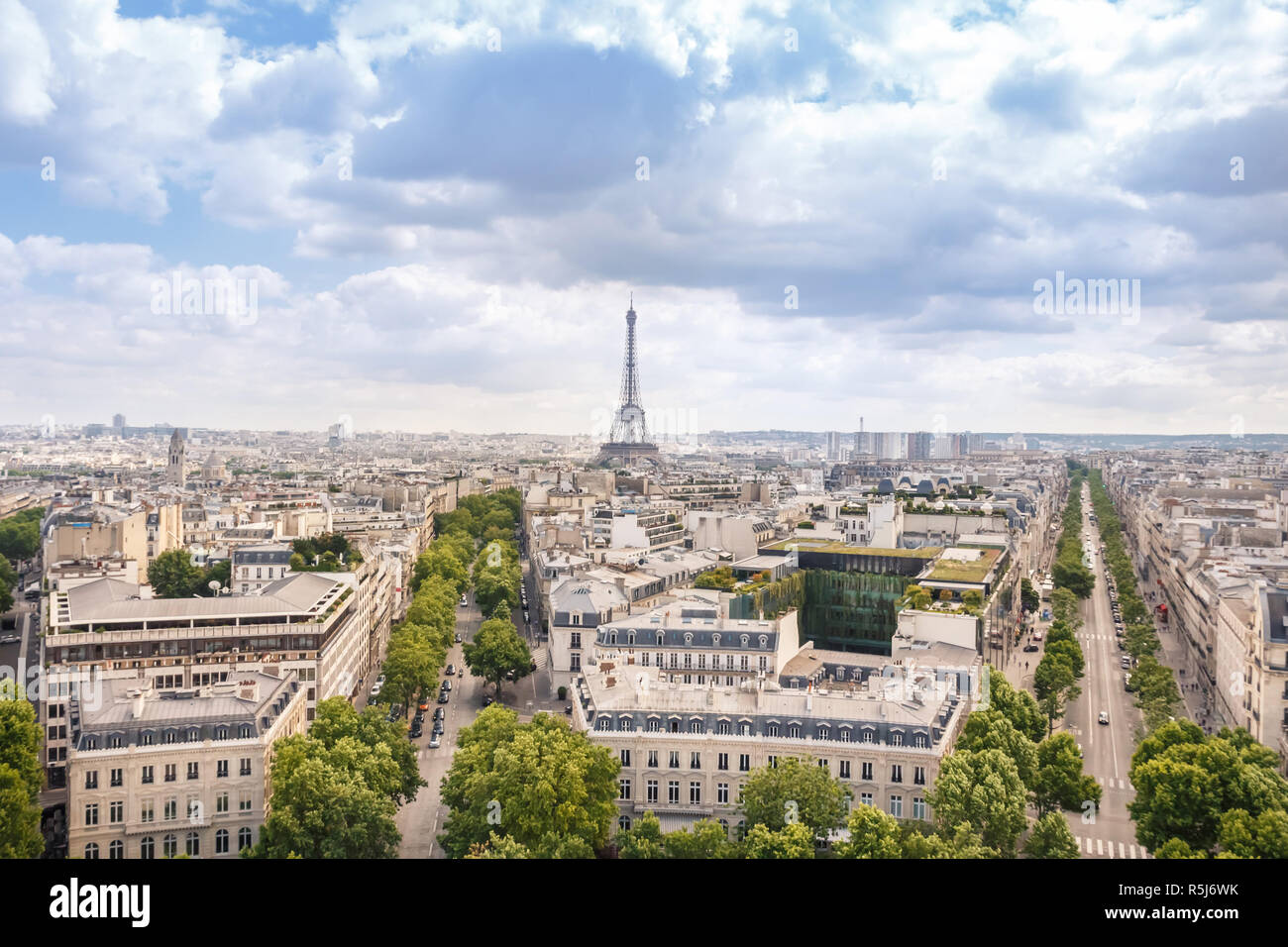 View of Paris city with cloudy blue sky, France Stock Photo - Alamy