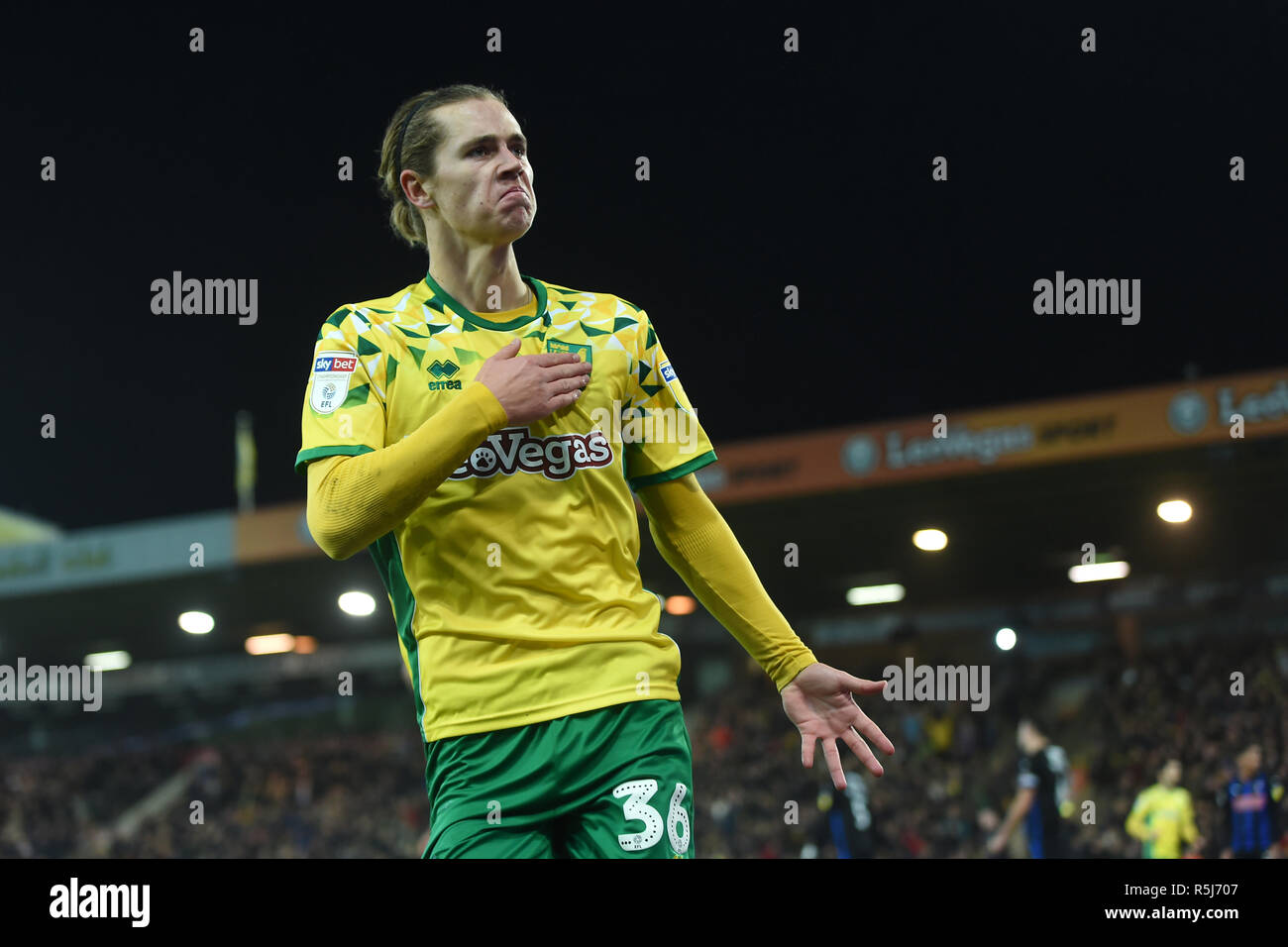 Norwich citys todd cantwell celebrates scoring equalising goal hi-res ...