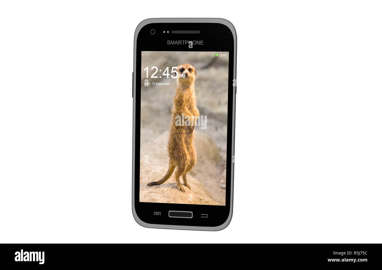 mobile phone with activated display free Stock Photo - Alamy