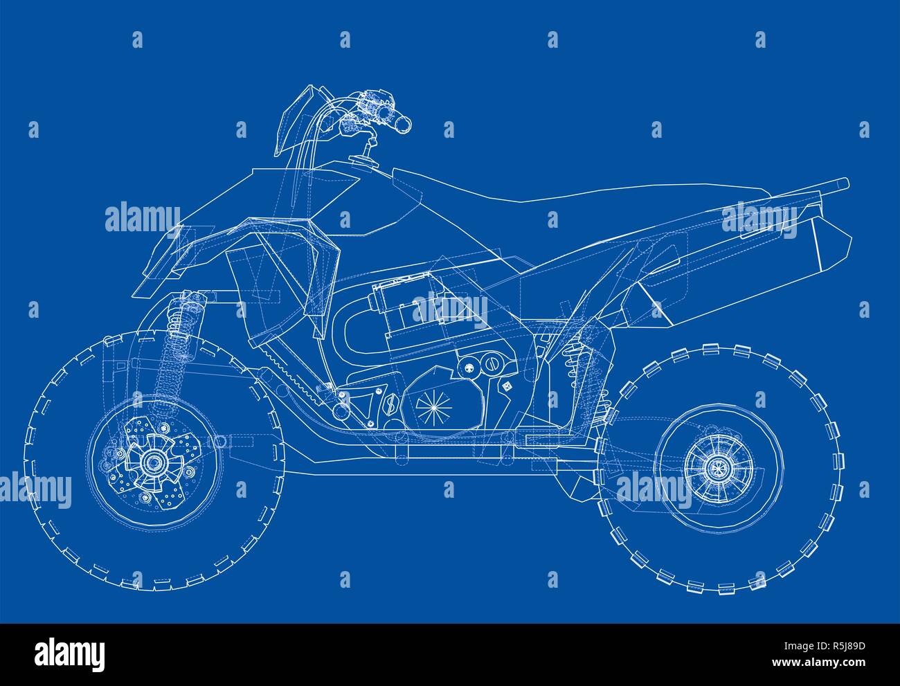ATV quadbike concept outline Stock Photo - Alamy
