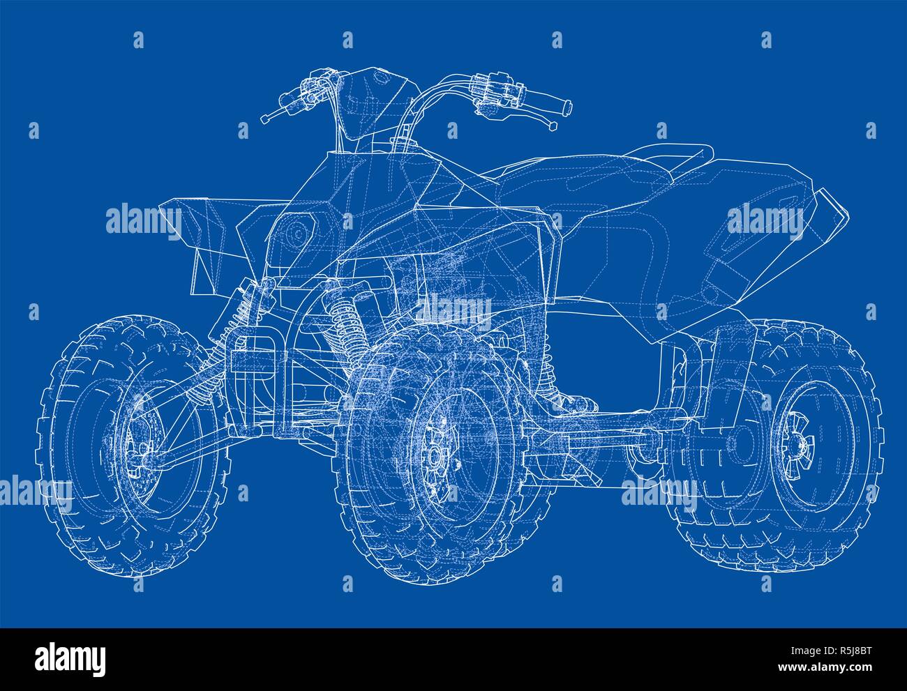 ATV quadbike concept outline Stock Photo - Alamy