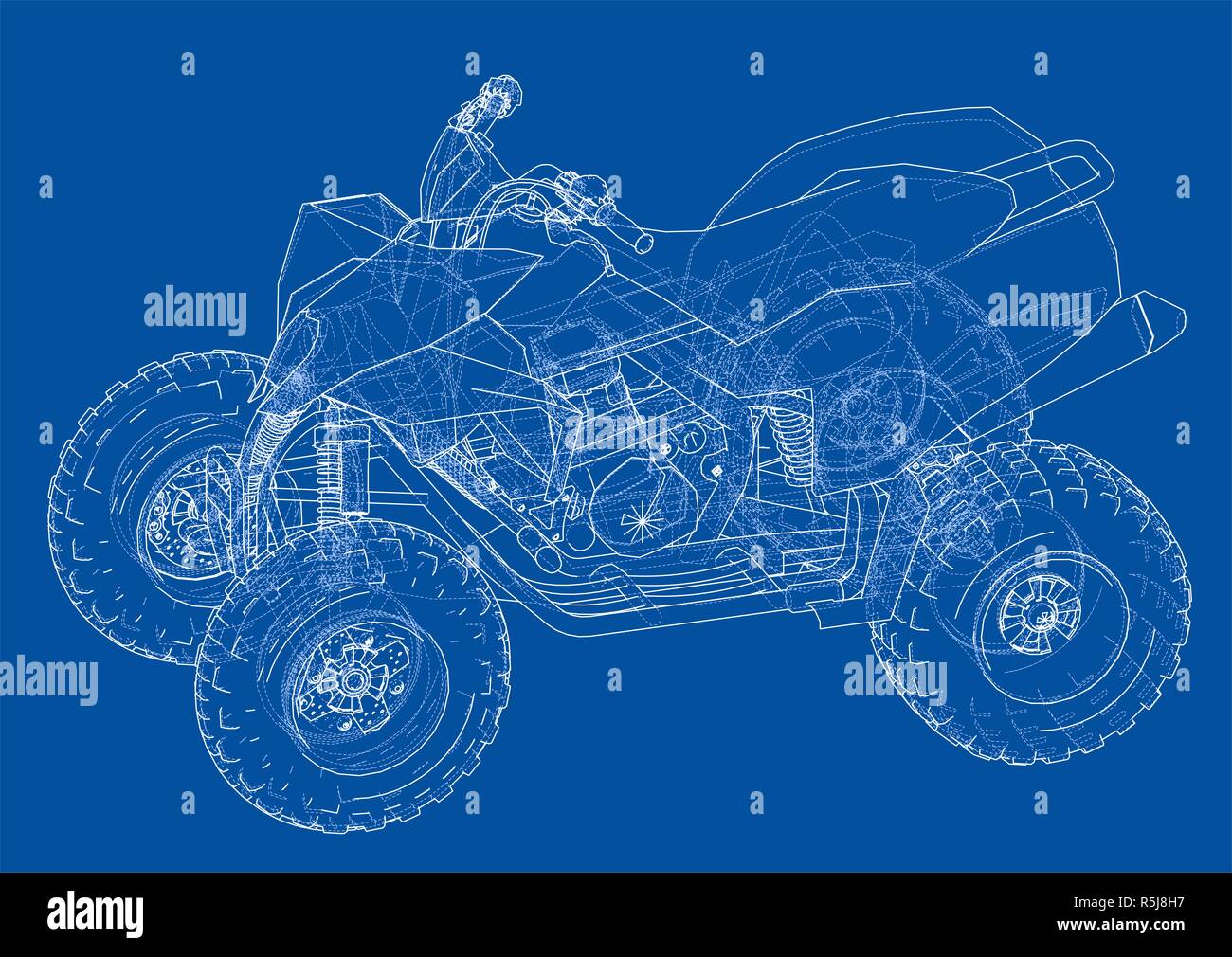 ATV quadbike concept outline Stock Photo - Alamy