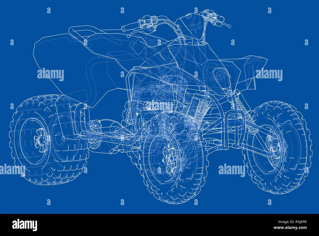 ATV quadbike concept outline Stock Photo - Alamy