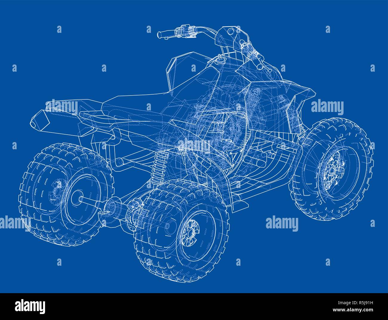 ATV quadbike concept outline Stock Photo - Alamy