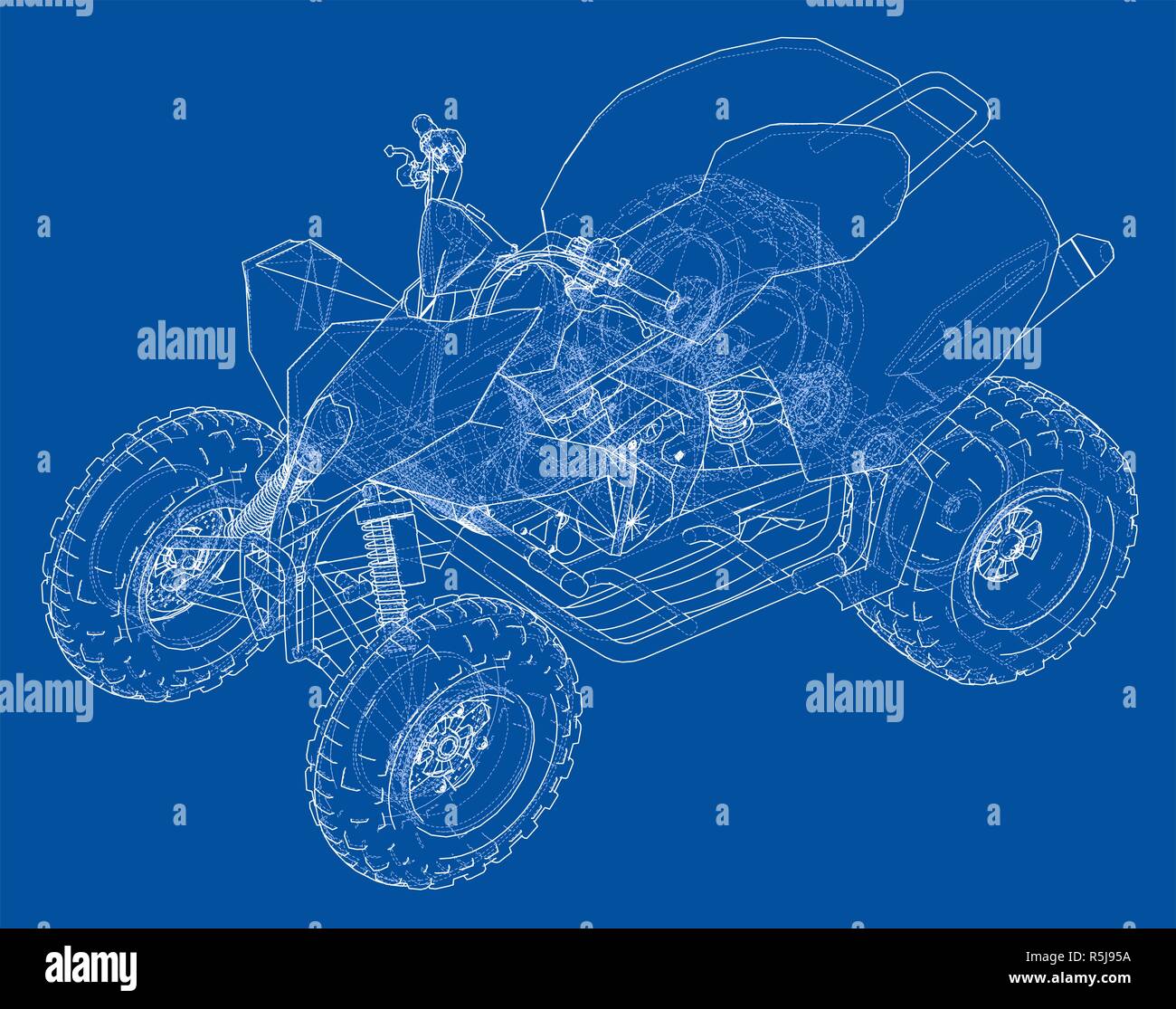 ATV quadbike concept outline Stock Photo - Alamy