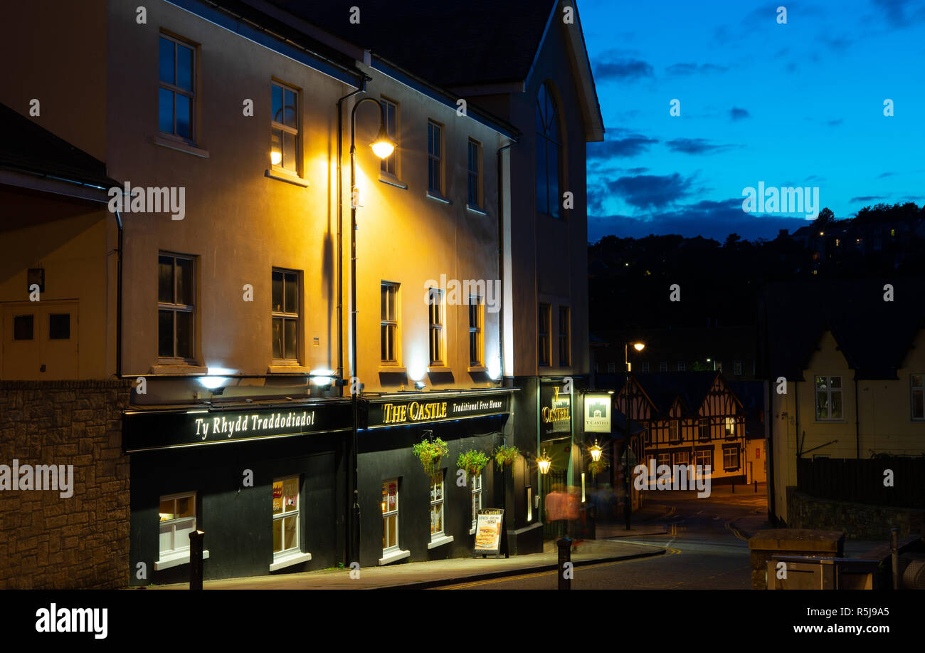 The Castle Pub, Bangor, Gwynedd, North Wales. Image taken in Sept 2018 ...