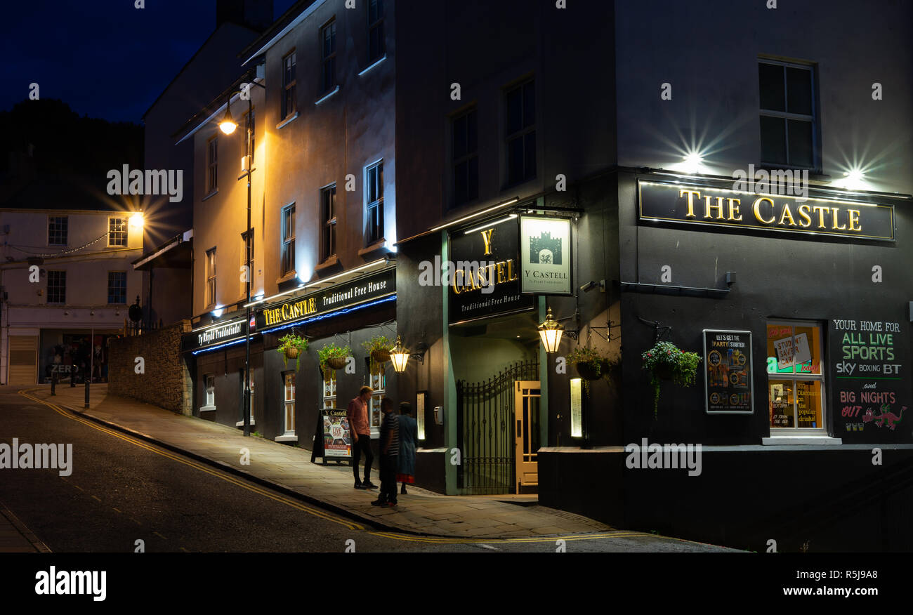 The Castle Pub, Bangor, Gwynedd, North Wales. Image taken in Sept 2018 ...