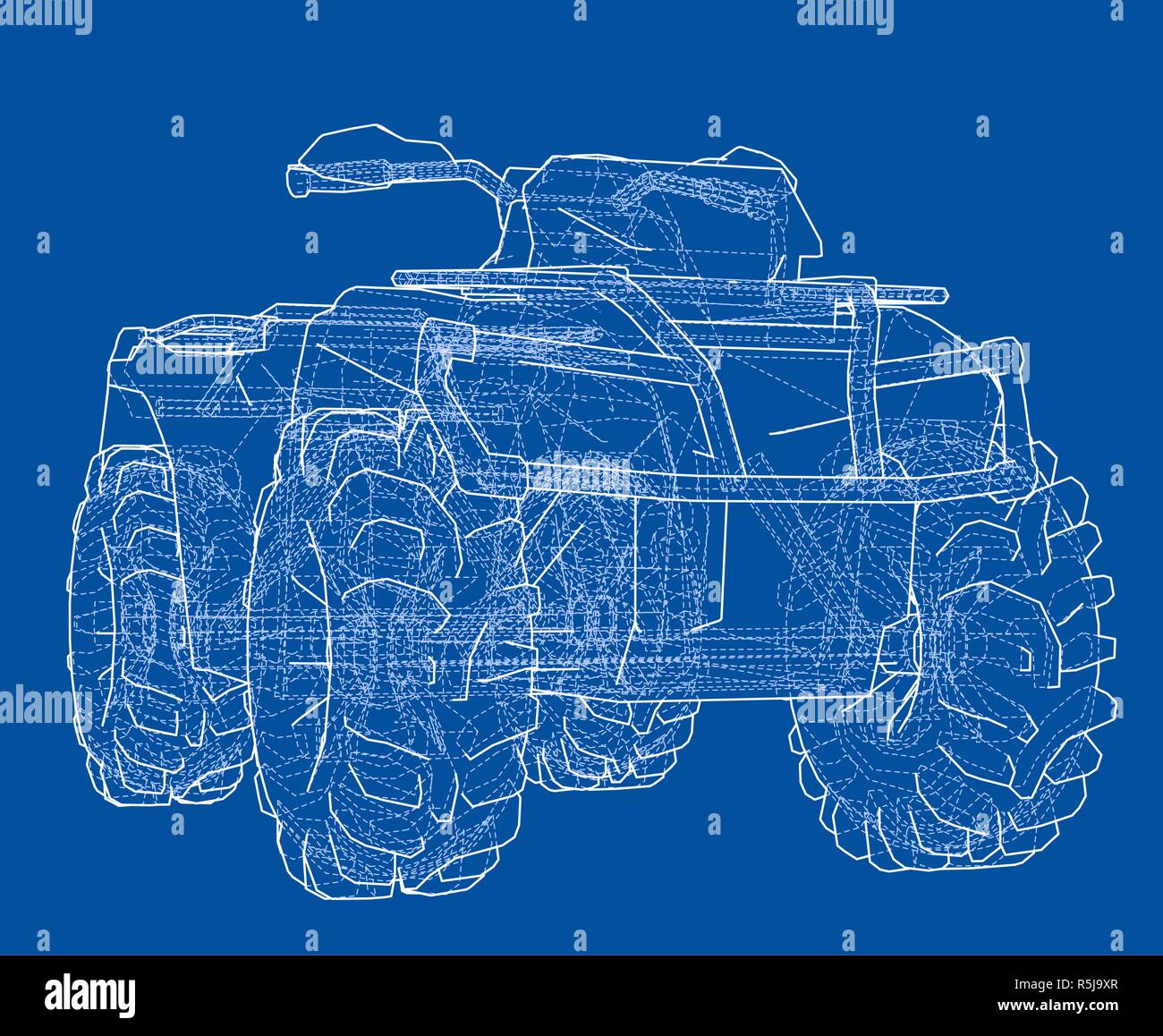 ATV quadbike concept outline Stock Photo - Alamy