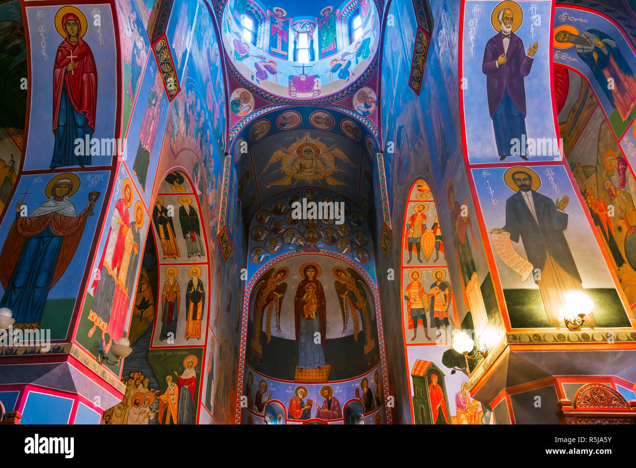 TBILISI, GEORGIA - OCT 26, 2018: Interior of The Blue Monastery in ...