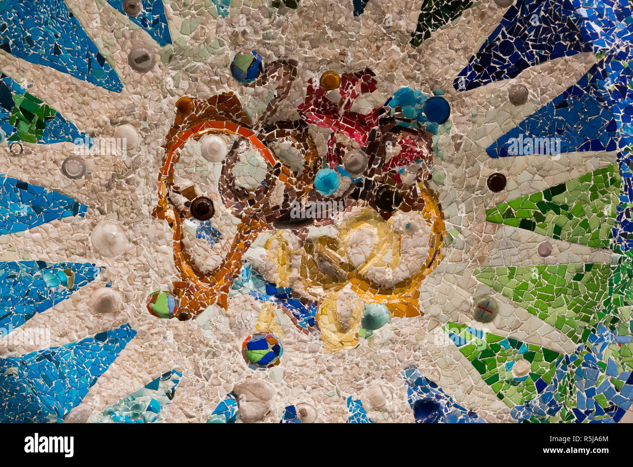 Park guell ceiling decoration antoni gaudi hi-res stock photography and ...
