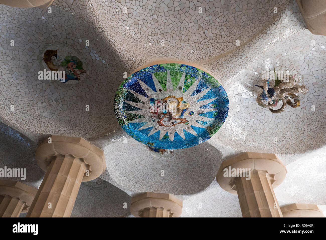 Park guell ceiling decoration antoni gaudi hi-res stock photography and ...