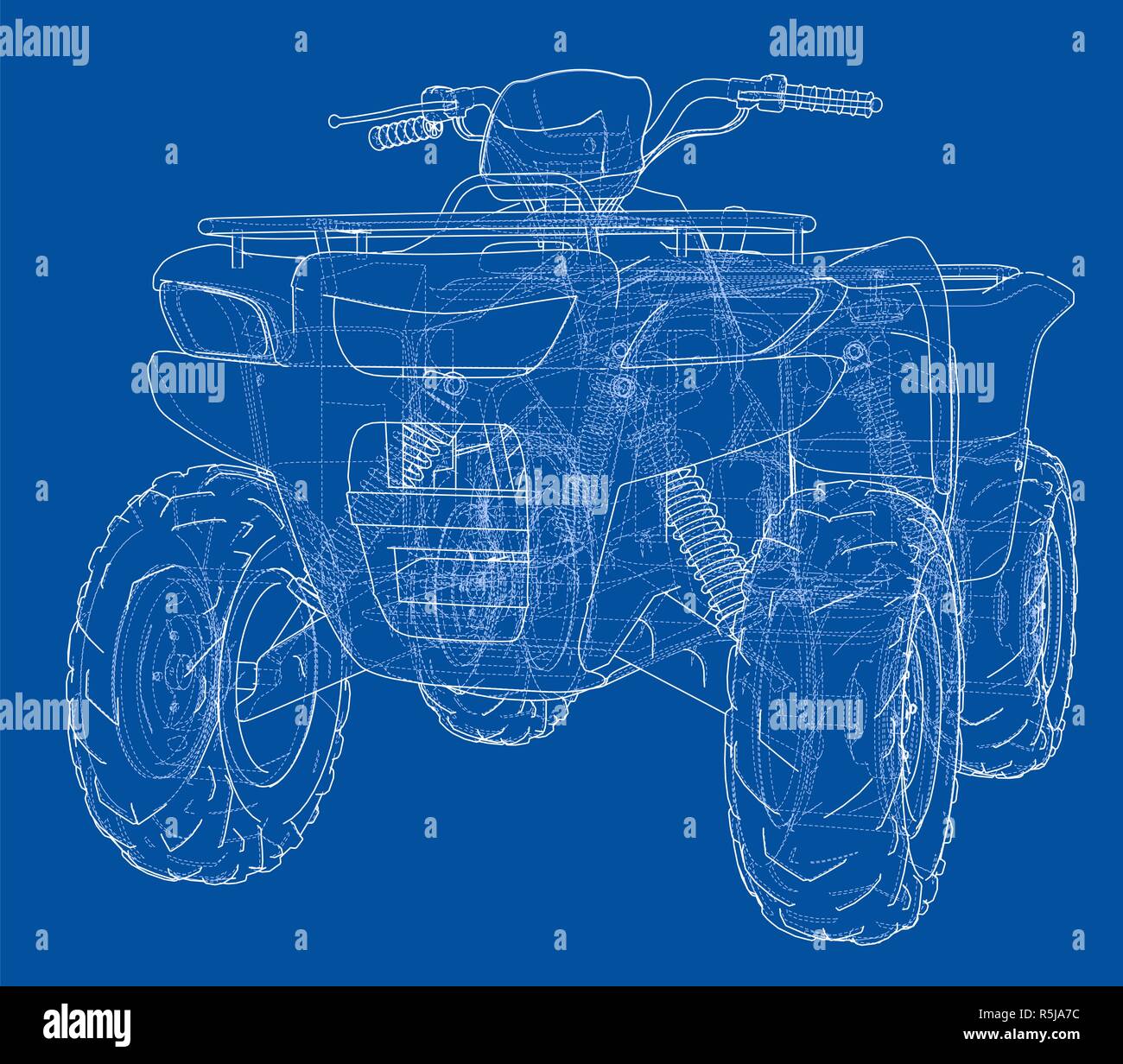 ATV quadbike concept outline Stock Photo - Alamy