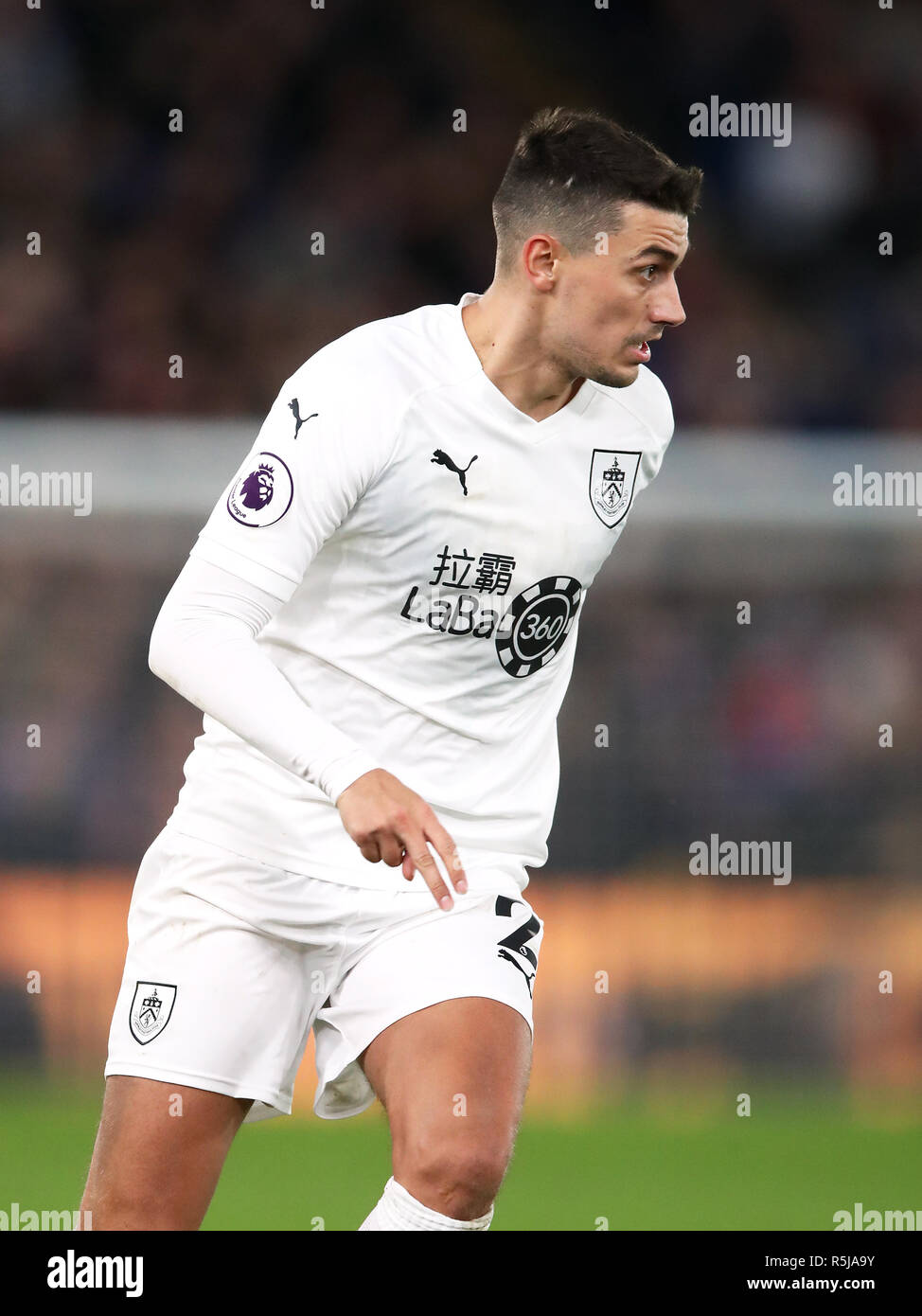 Burnley's Matthew Lowton in action during the Premier League match at ...