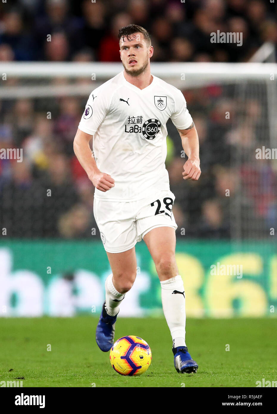 Burnley's Kevin Long during the Premier League match at Selhurst Park ...