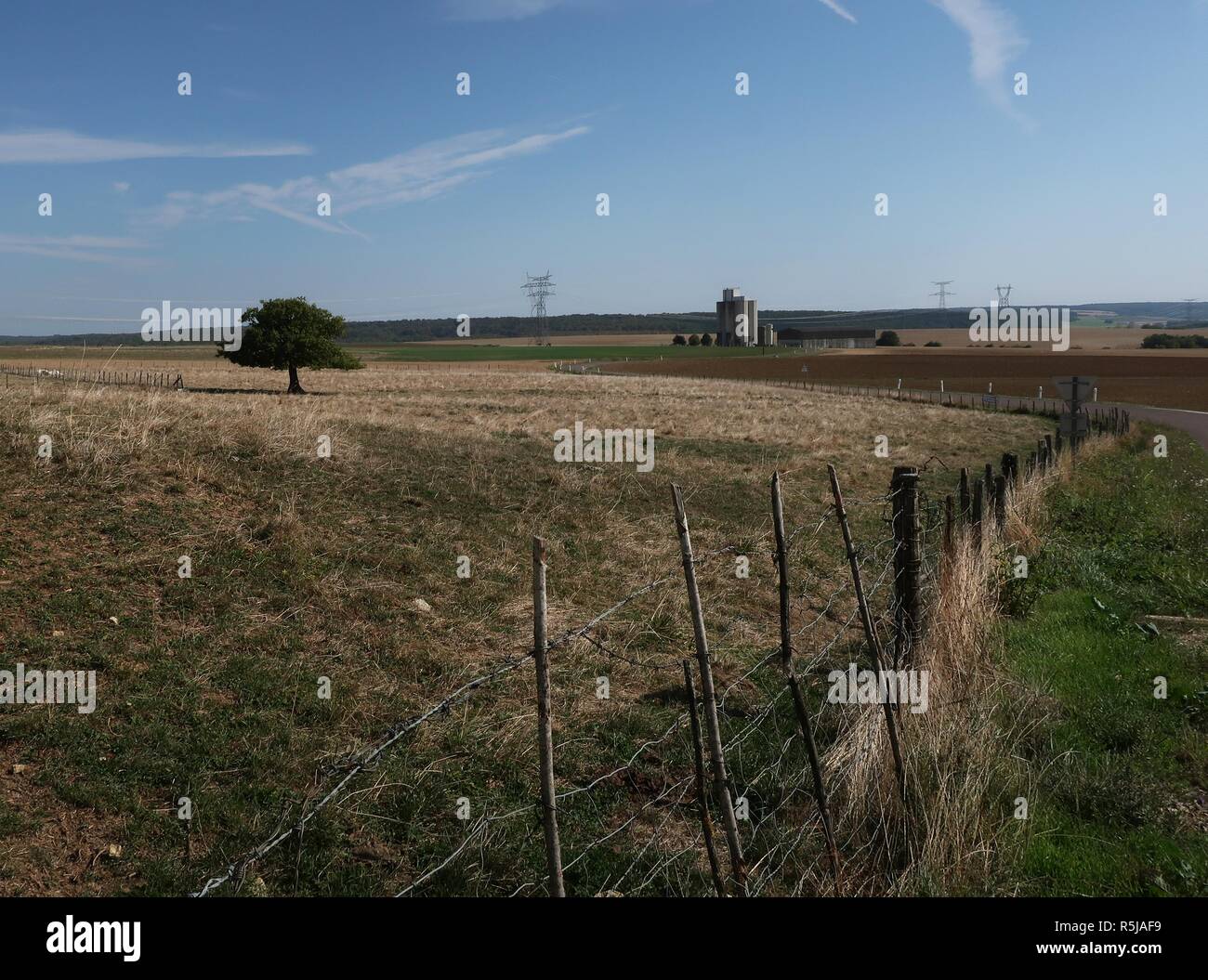 Big sky countryside in Champagne France Stock Photo - Alamy