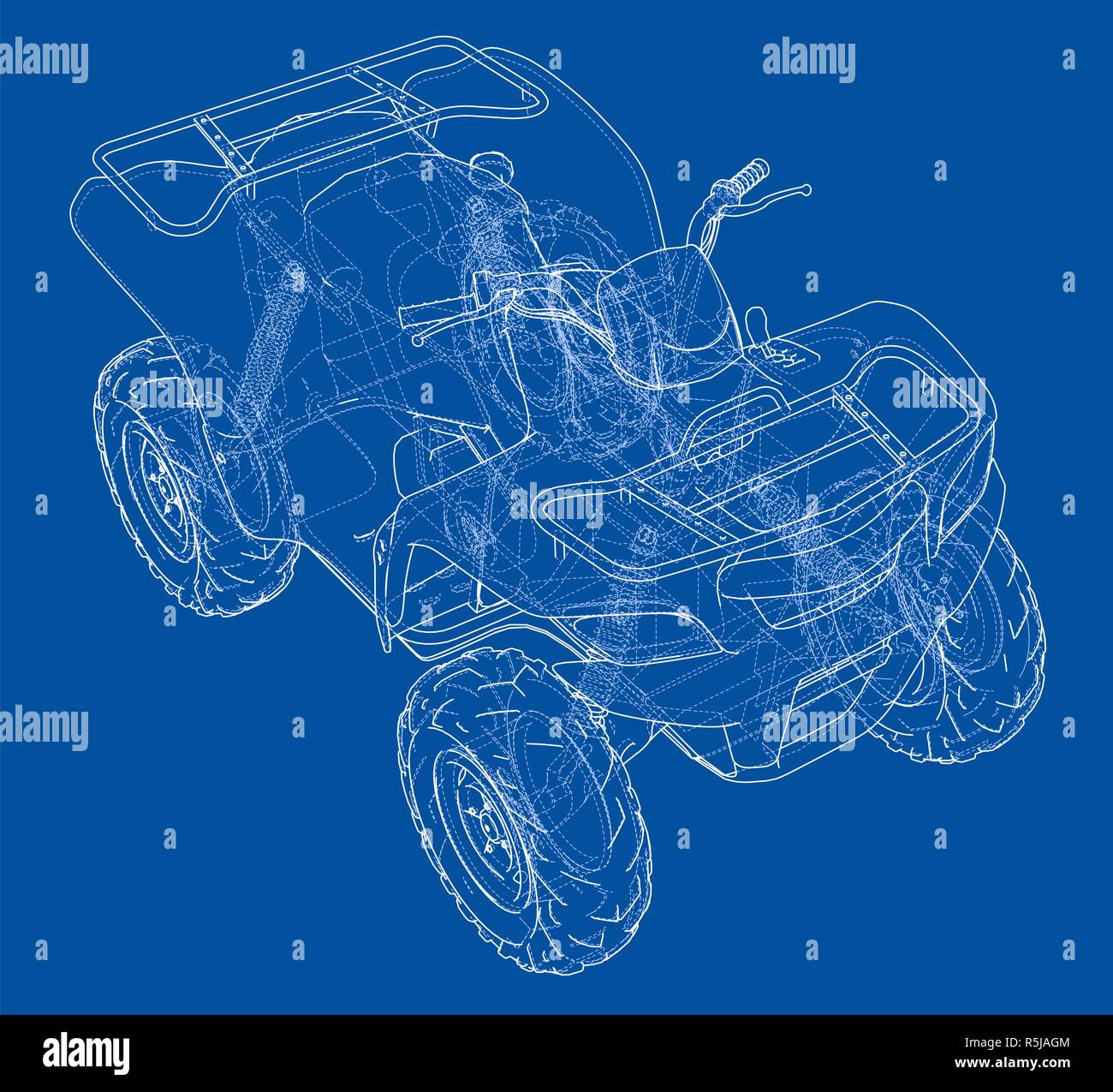 ATV quadbike concept outline Stock Photo - Alamy
