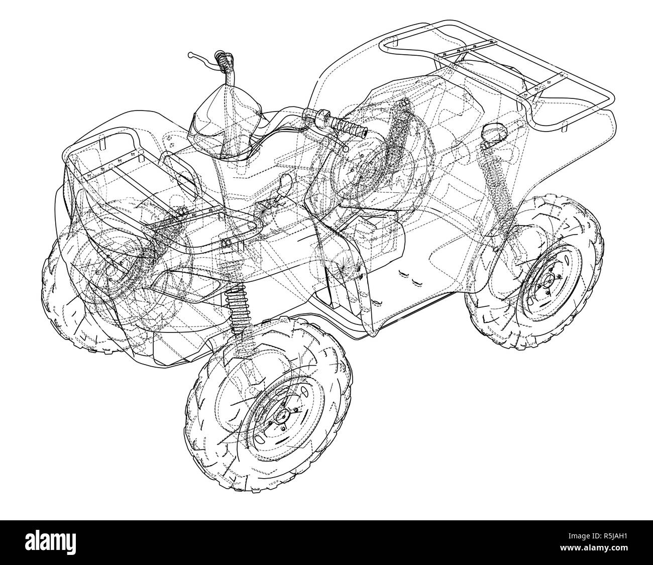 ATV quadbike concept outline Stock Photo - Alamy