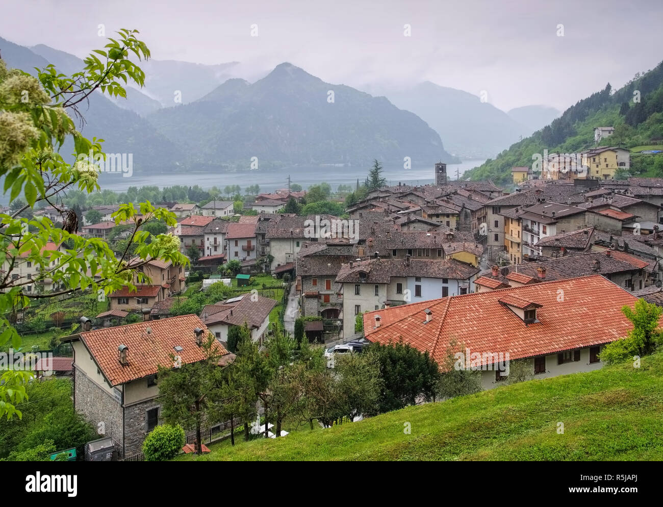 anfo on lake idro in northern italy - town of anfo lake idro,lombardy ...