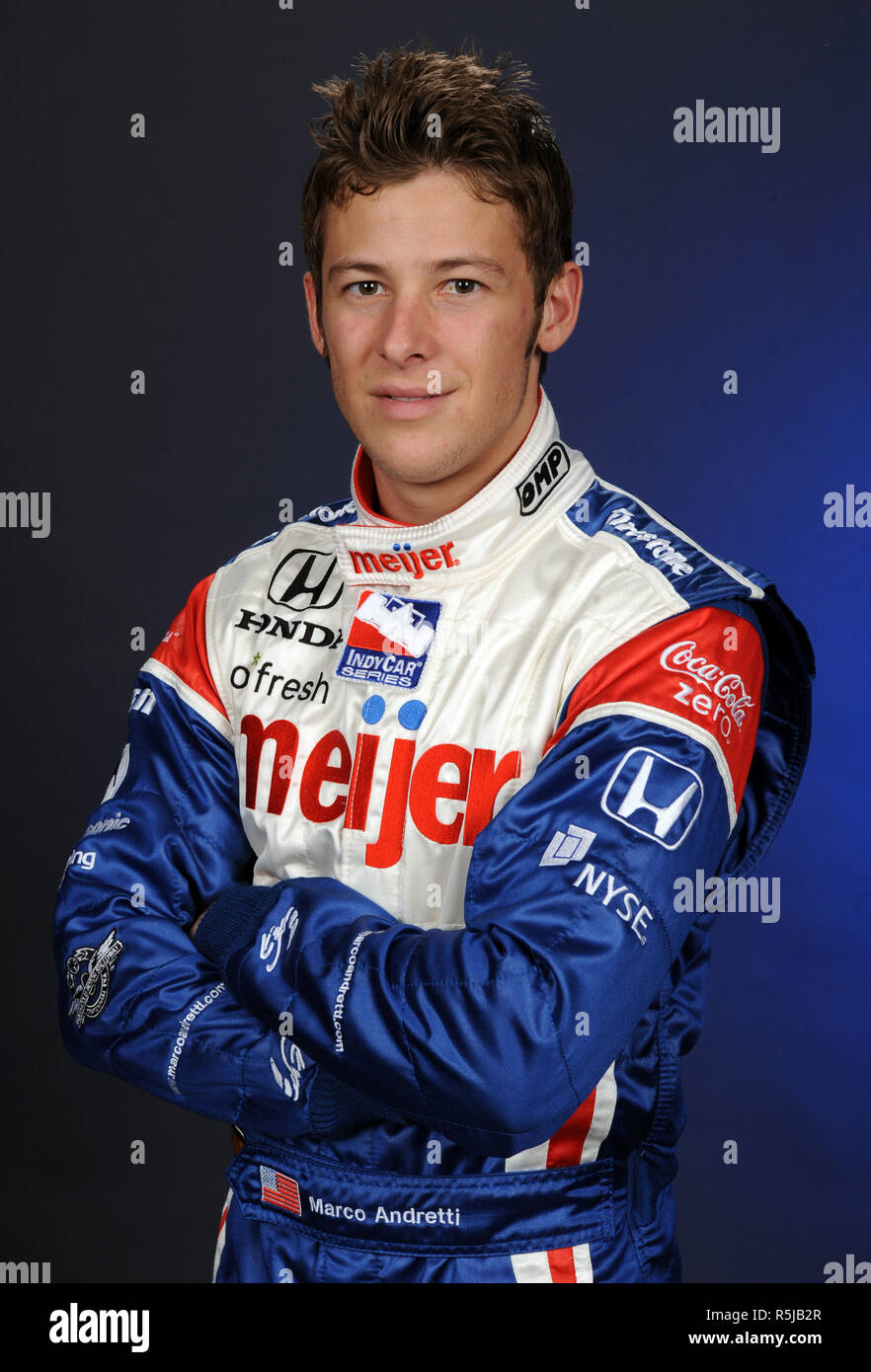 Marco Andretti participates in the Indy Racing League media day at ...