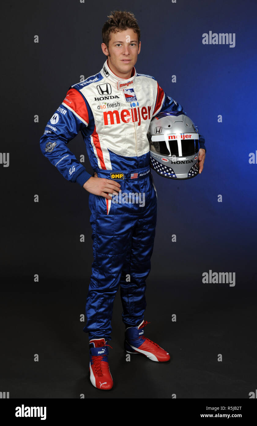 Marco Andretti participates in the Indy Racing League media day at ...