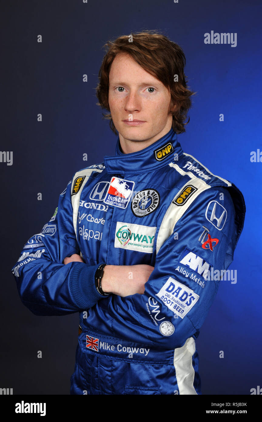 Mike Conway of England participates in the Indy Racing League media day ...