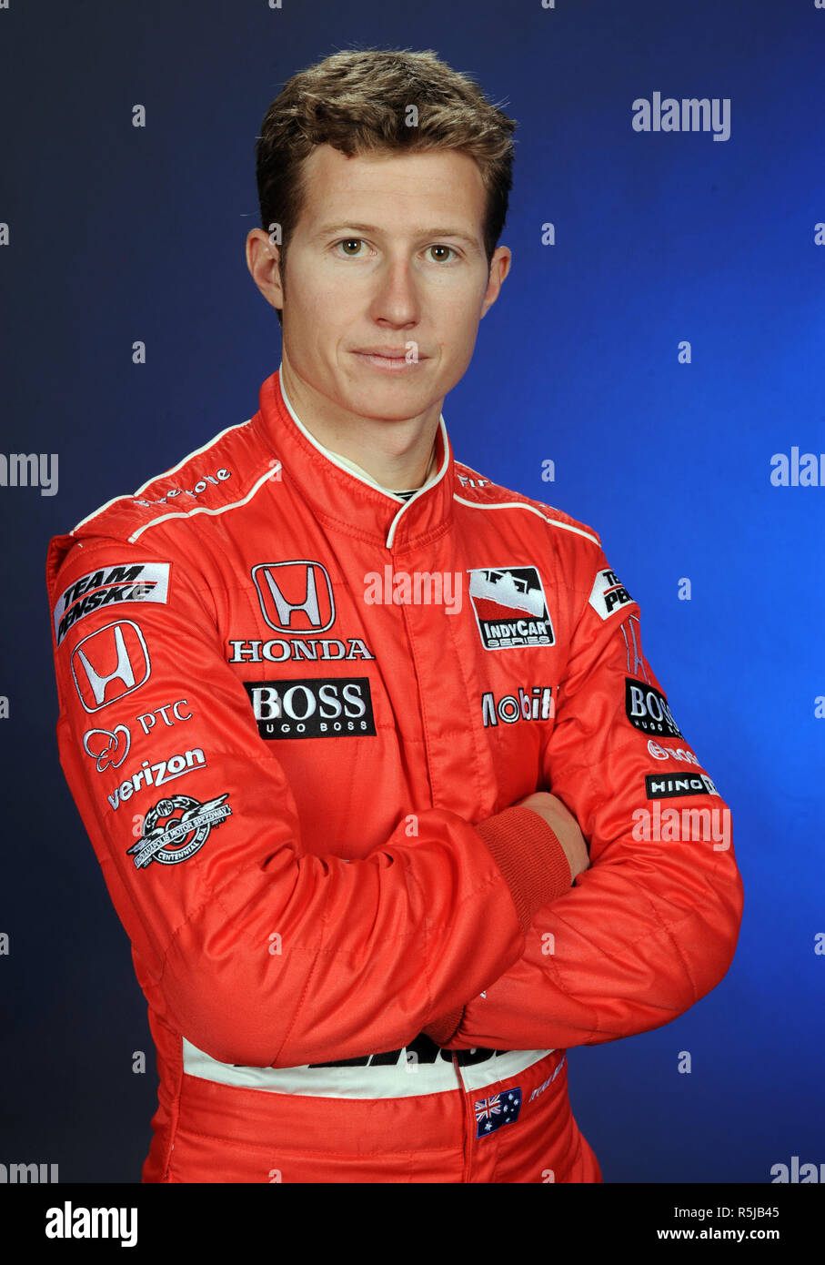 Ryan Briscoe of Australia participates in the Indy Racing League media ...