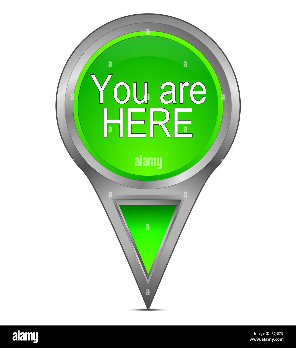 light green You are Here Map Pointer â€“ 3D illustration Stock Photo ...