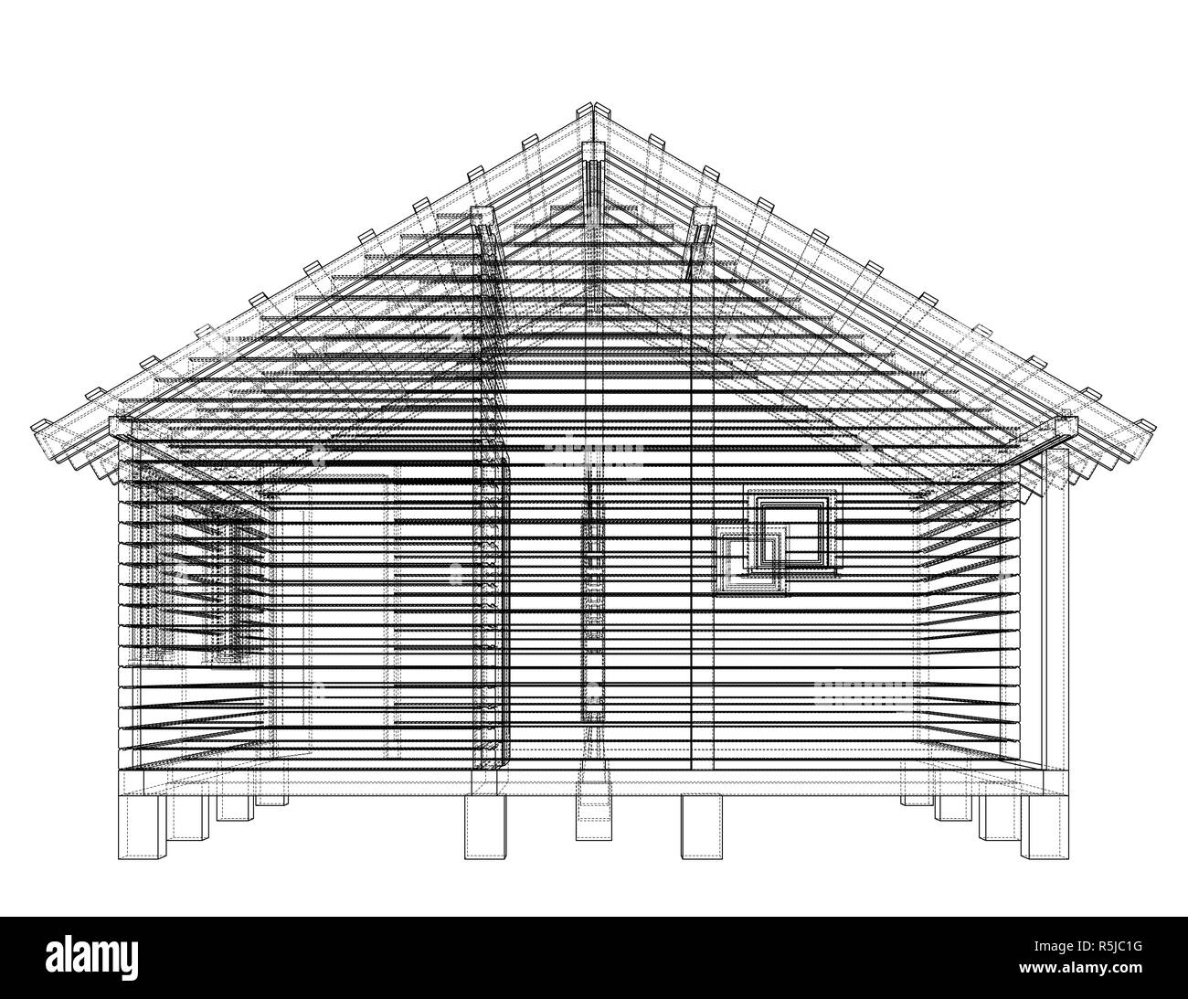 Sketch of small house Stock Photo - Alamy