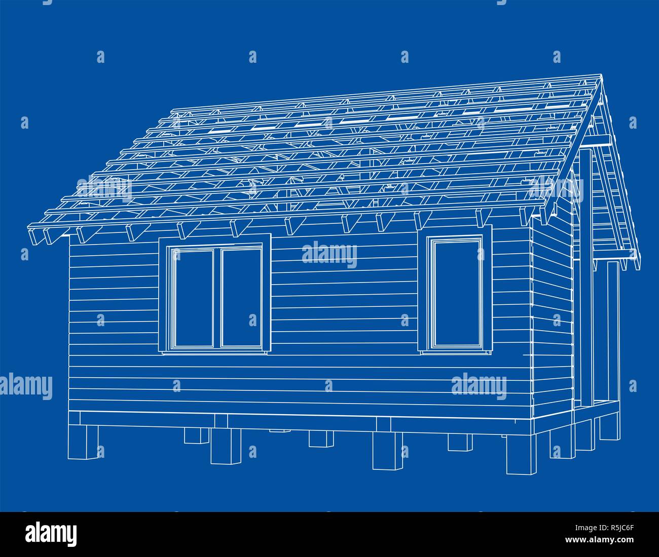Sketch of small house Stock Photo - Alamy