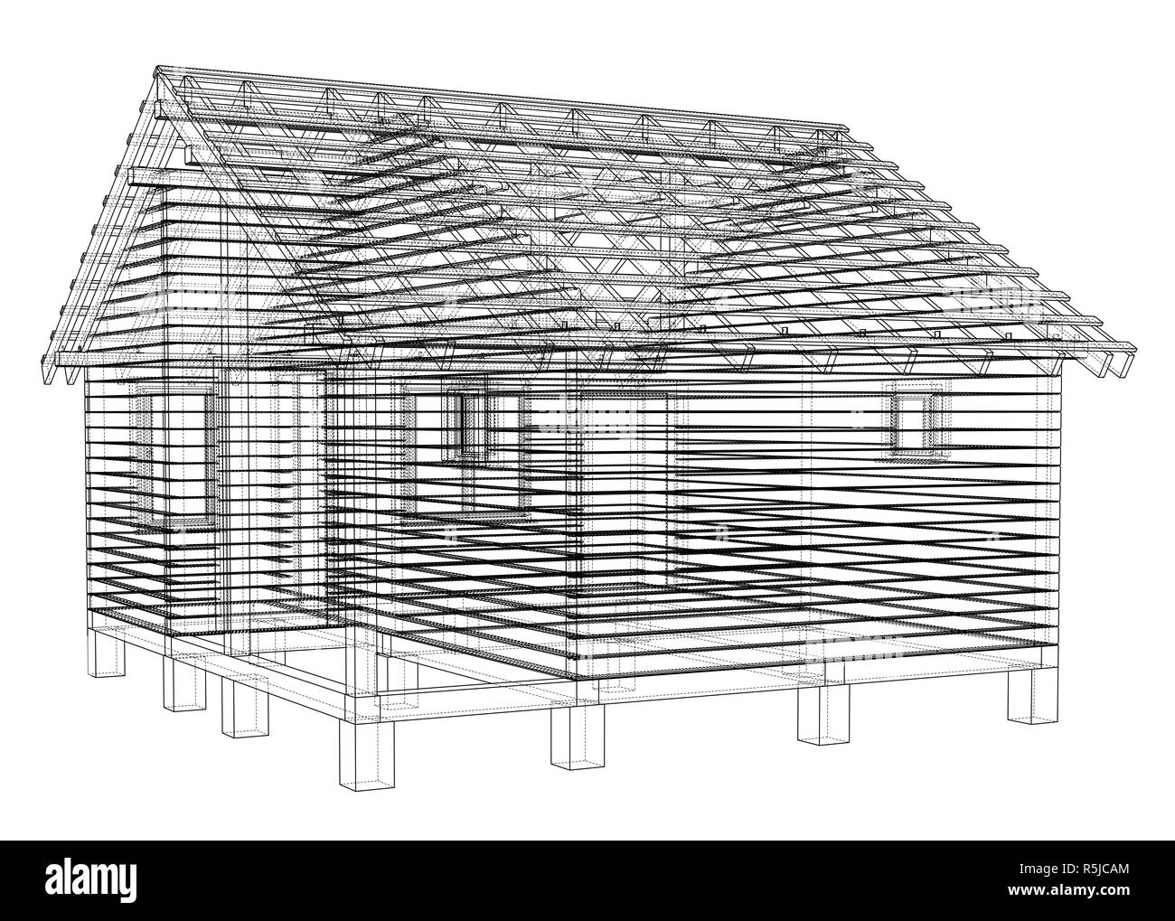 Sketch of small house Stock Photo - Alamy