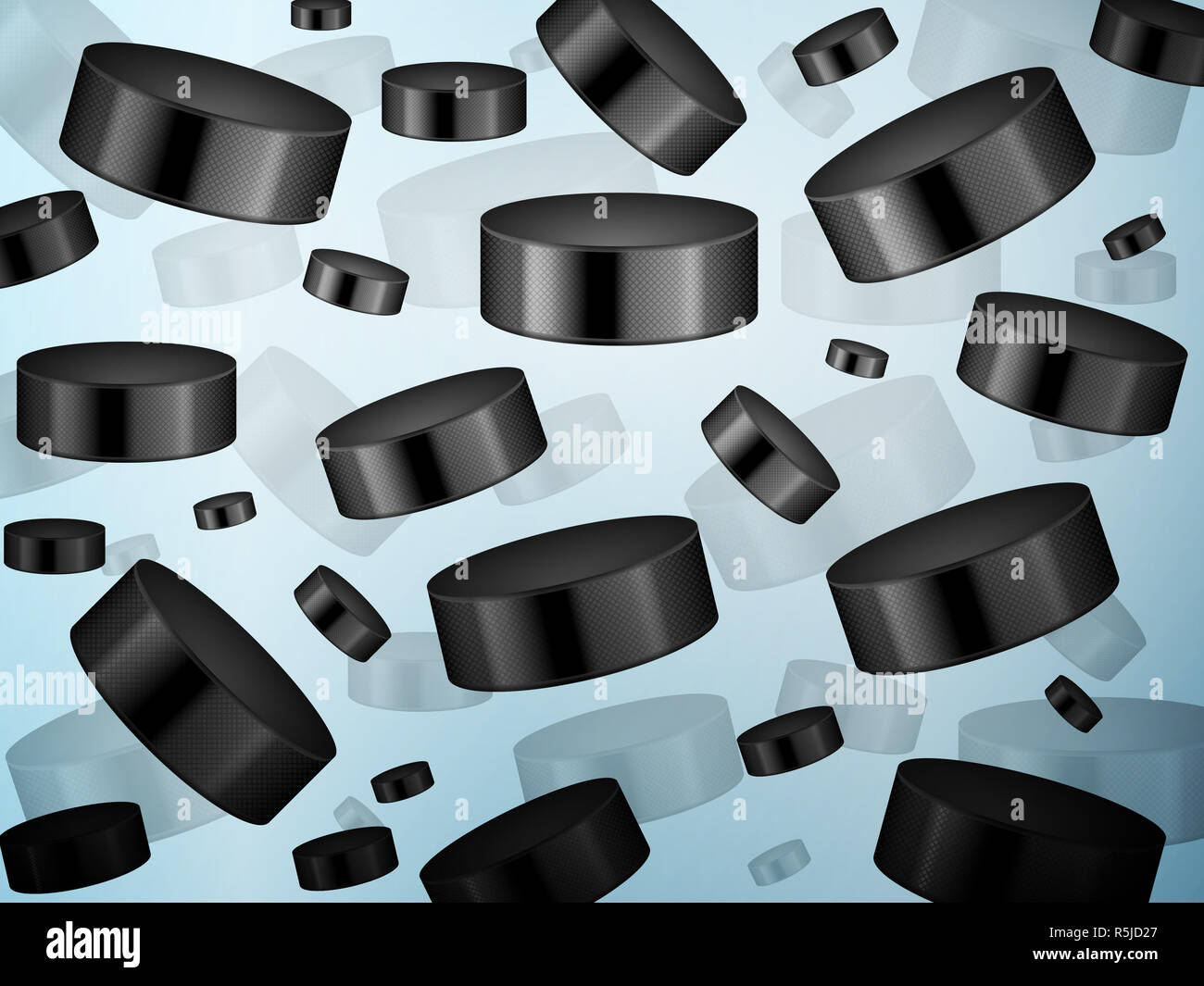 Background formed by hockey pucks . Vector illustration Stock Photo - Alamy