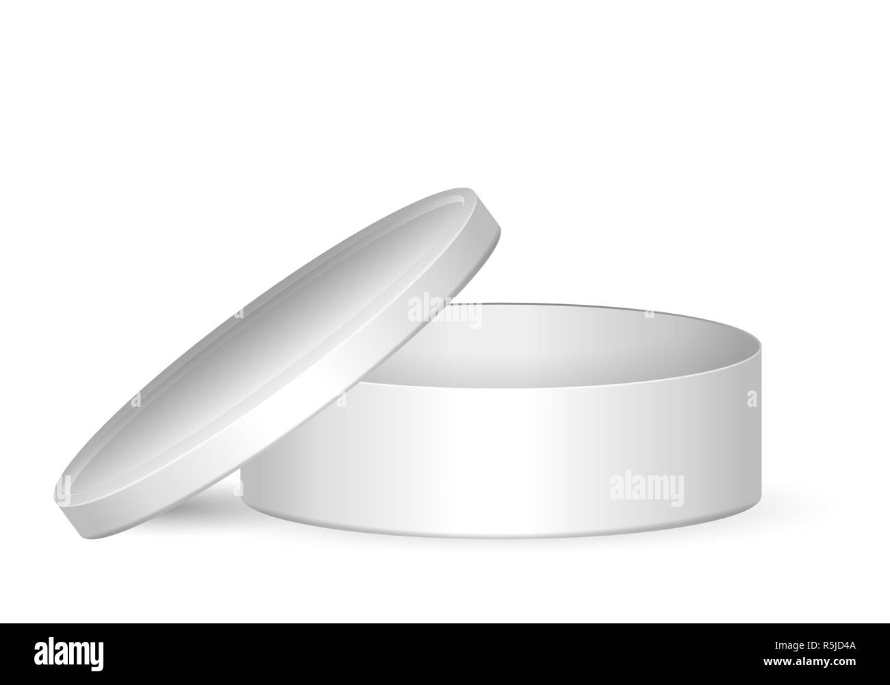 Round paper box on a white background. Vector illustration Stock Photo ...