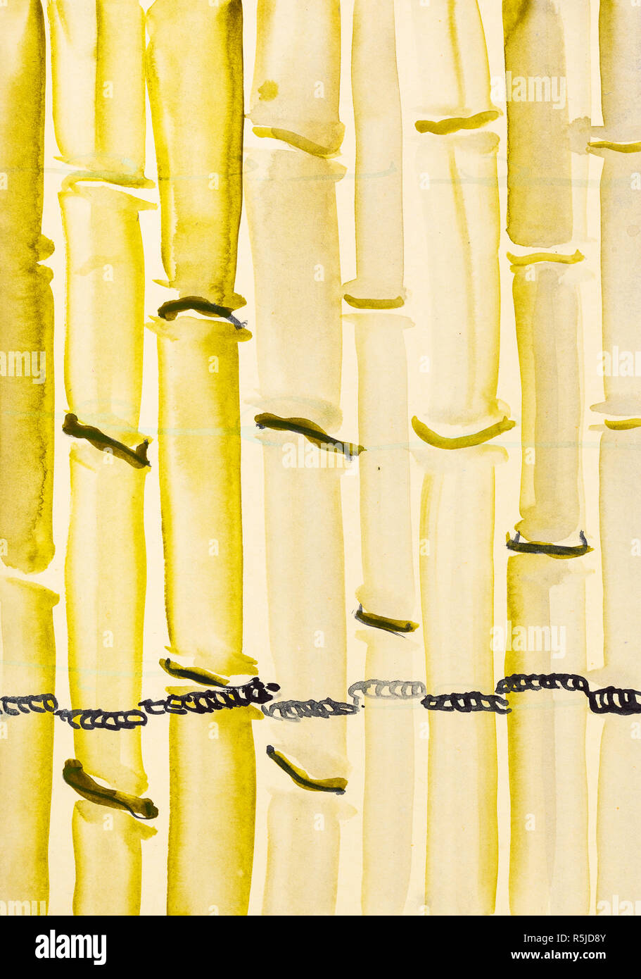 Yellow bamboo trunks Stock Photo - Alamy