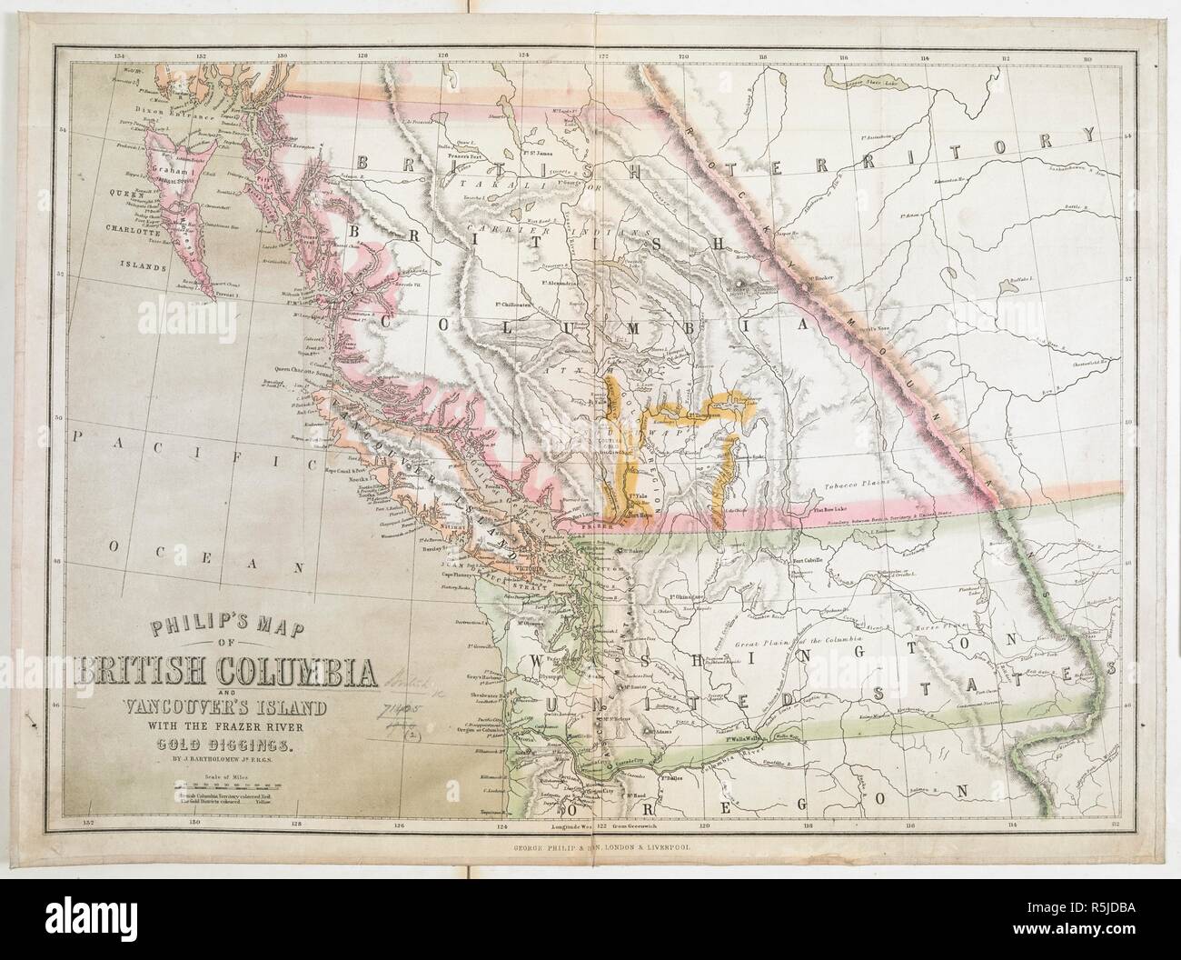British north america map 19th century hi-res stock photography and ...