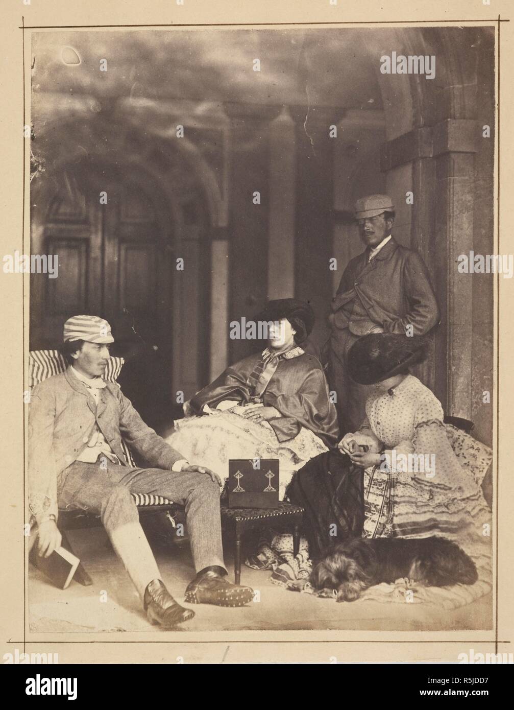 Members of the Suffolk family at Charlton Park, c. 1851. England, 1850s ...