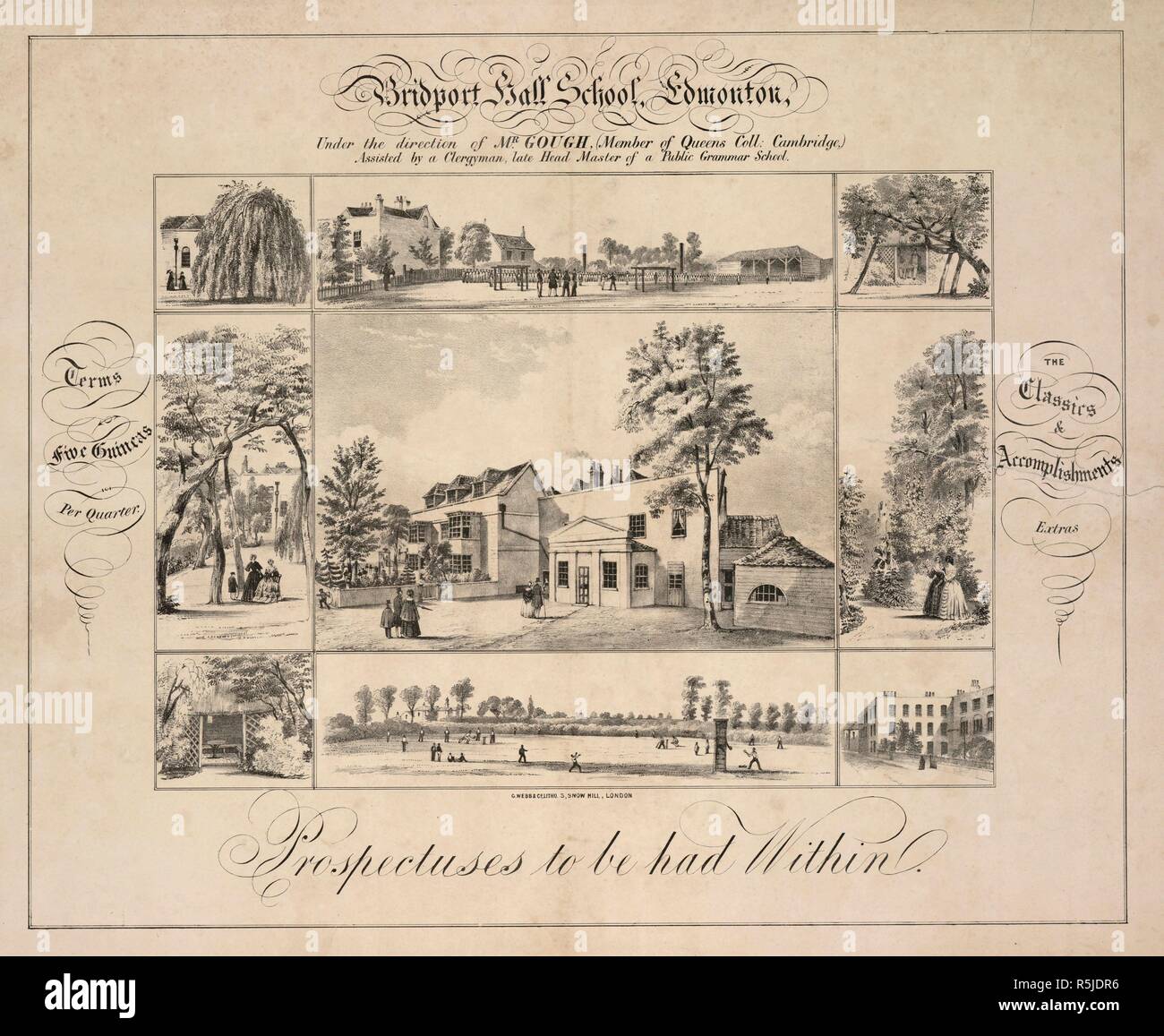 A prospectus for Bridport Hall School, Edmonton with illustrations of ...
