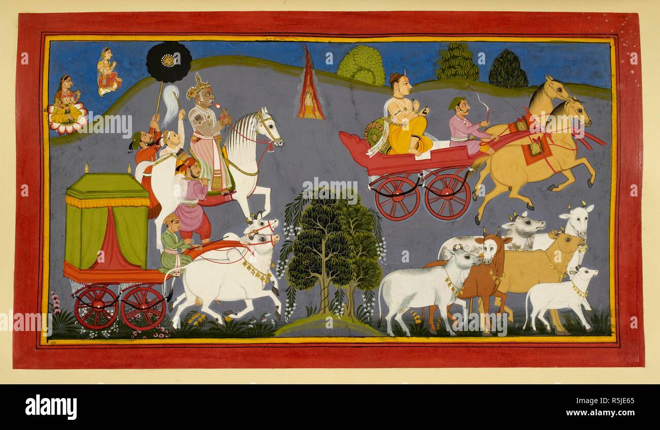 Dasaratha & Rishyasringa. Ramayana, Bala Kanda. Udaipur, 1712 ...