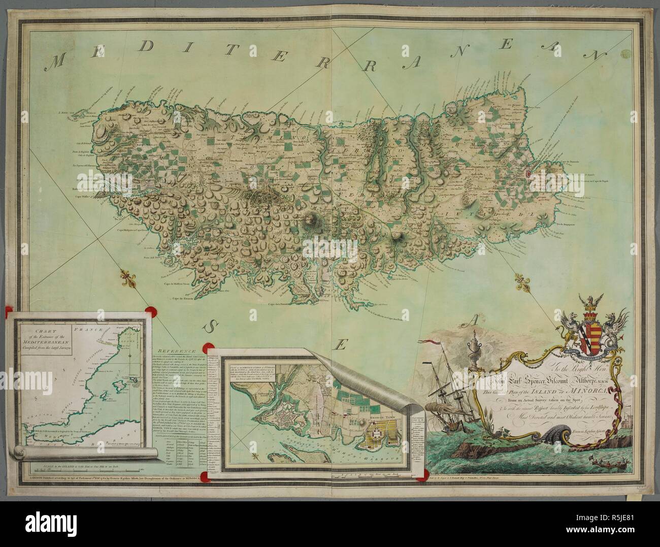 Island minorca map hi-res stock photography and images - Alamy