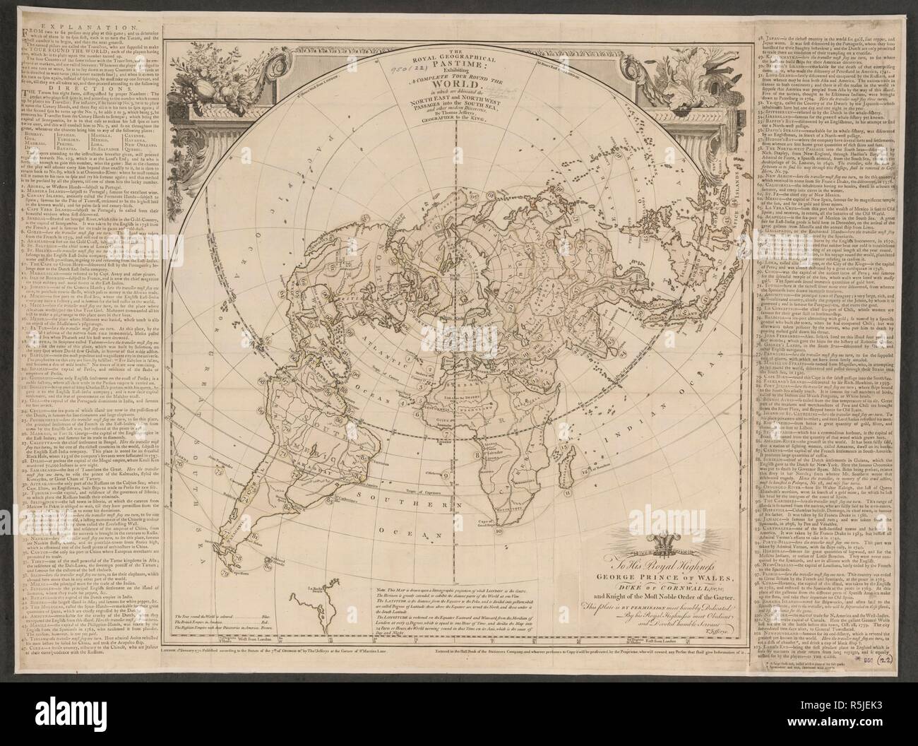 'A Complete Tour Round the World'. A map game. The Royal Geographical ...